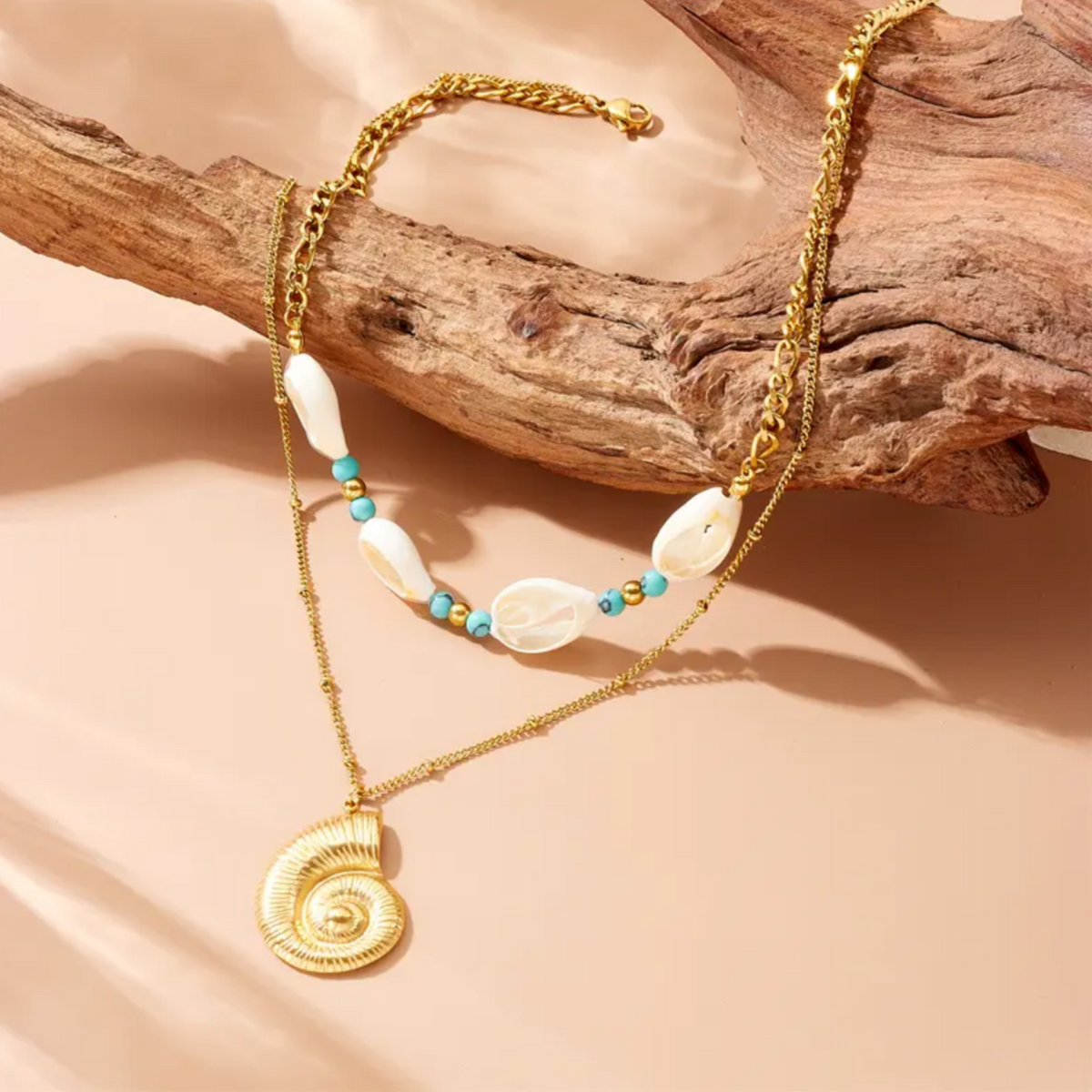 Seashell Layered Necklace – MAZEE Jewelry