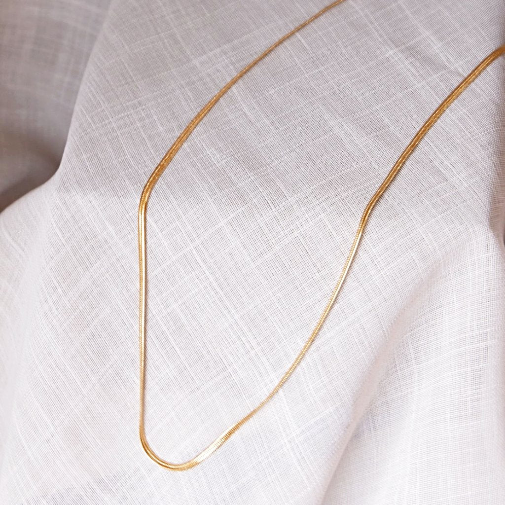 Thin Snake Chain Necklace – MAZEE Jewelry